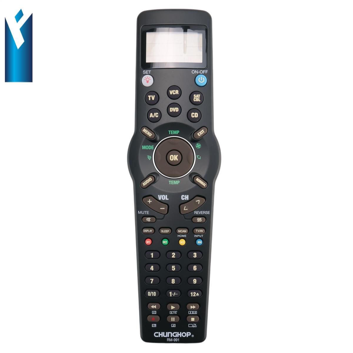 (Y H C U) RM991 Smart Universal Remote Control Многофункциональный обучаемый пульт дистанционного управления совместим с TV/, DVD CD, VCR, SAT/CABLE и A/C