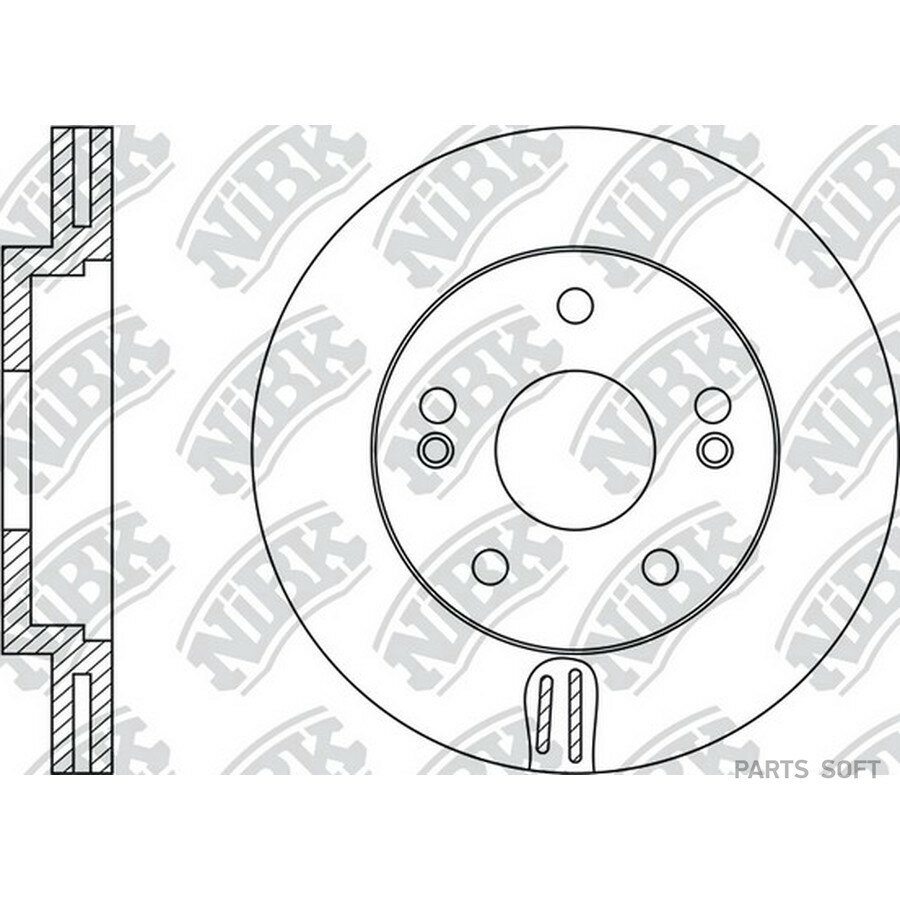 Диск тормозной передний HYUNDAI TUCSON 06-/SPORTAGE 04- RN1174 2шт