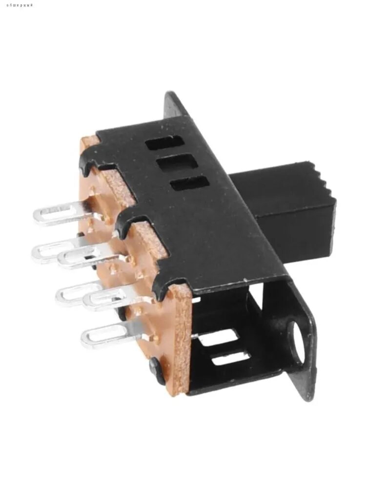 Обширный-10Pcs High Knob 6 Pin 3 Position DPDT Panel Slide Switch 0.5A 50V DC