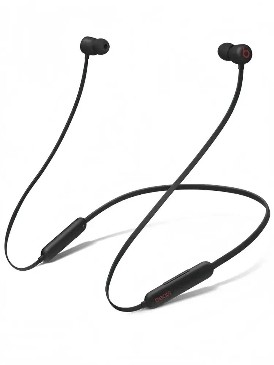 Beats Наушники беспроводные с микрофоном Beats Flex, Bluetooth, черный, красный