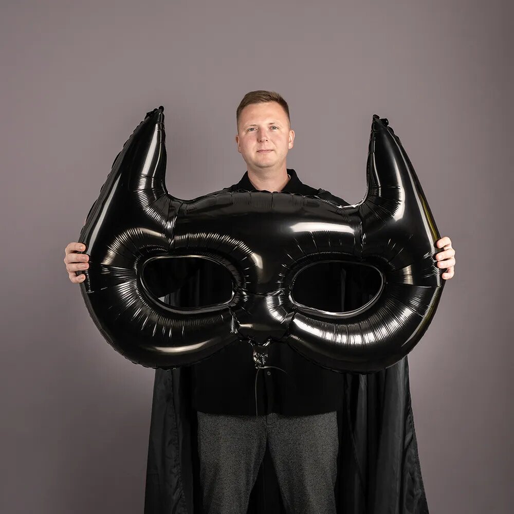 Маска Бэтмена. Большой воздушный шар Batman, 91 см.