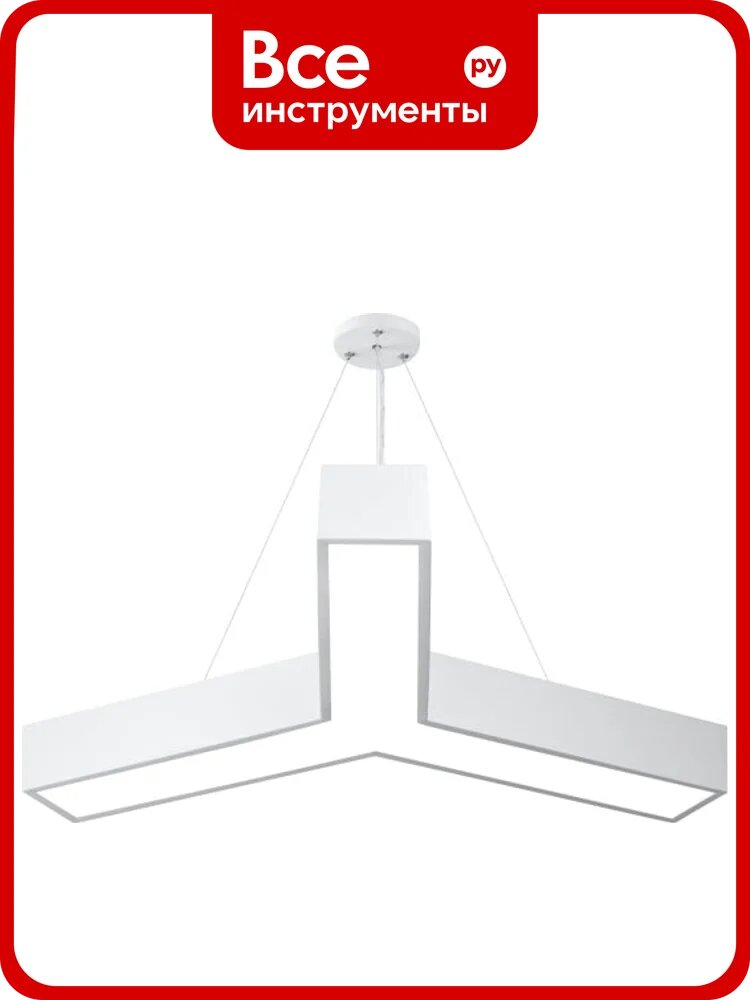 Подвесной светильник LED ЭРА Geometria Igrek SPO142W40K044 44Вт, 4000K 3000Лм, IP40, 800х80, белый, драйвер Б0058886