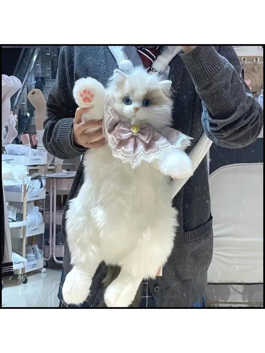 Реалистичная мягкая игрушка рэгдолл, Кукольный кот, Персидская кошка, рюкзак для куклы, сумка