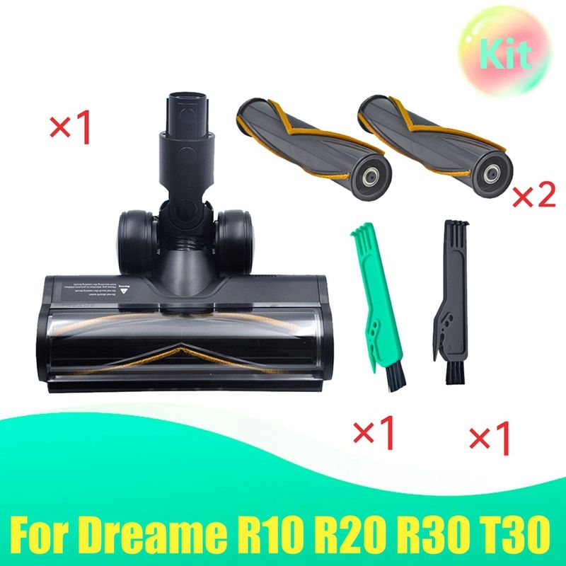 Электрическая щетка для пола пылесоса + 2 роликовые щетки для Dreame R10 R20 R30 T30