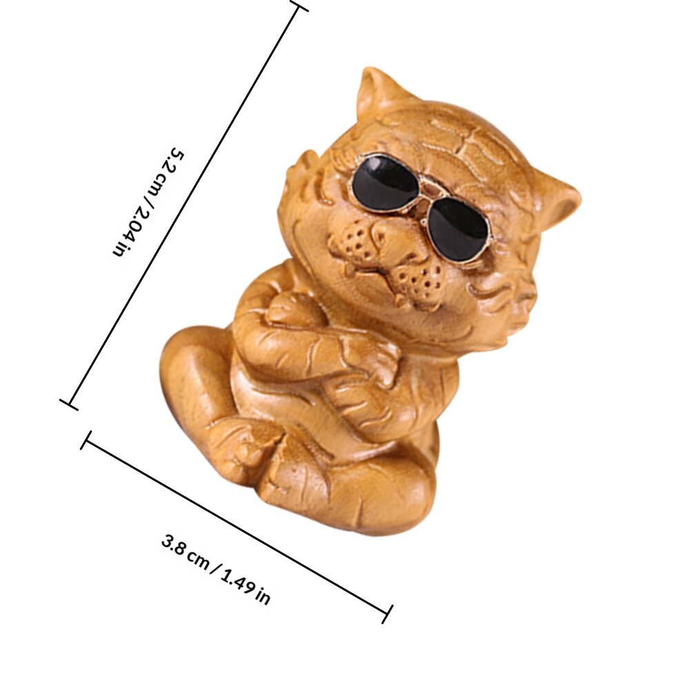 Оригинальное Украшение В Forme Тигра Из Дерева Для Дома 5 2X3 8Cm