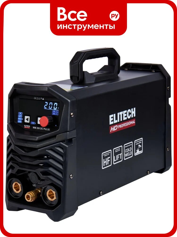 Сварочный инвертор TIG WM 200 DC PULSE HD Elitech 204475