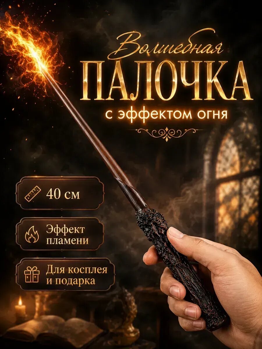 Волшебная палочка Гарри Поттера со светом и звуком