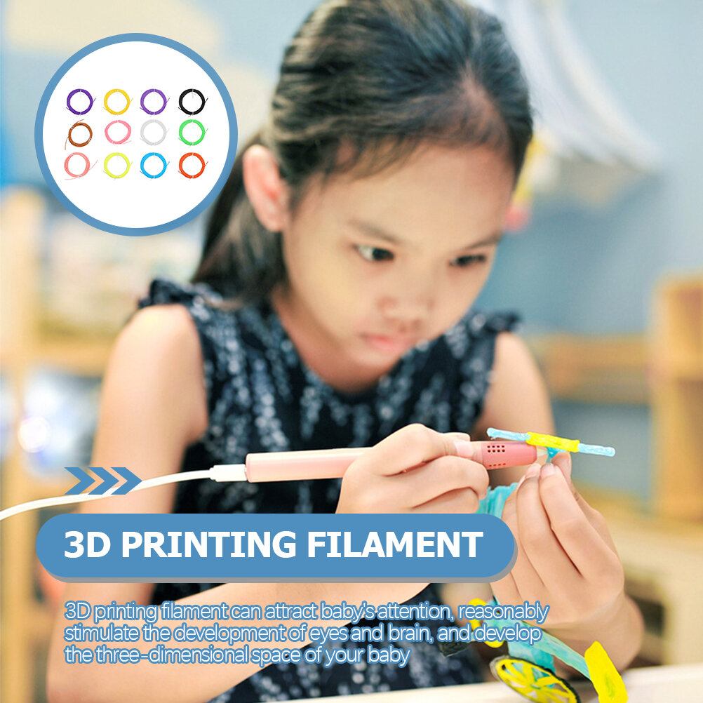 12 Штук Полезные Наборы Филамента Для 3D Ручки Ассорти Цвета 500X0 1Cm