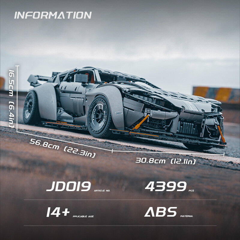 Конструктор Small Angle JD040 BMW M4 для взрослых, масштаб 1:8, на дистанционном управлении, для взрослых и мальчиков