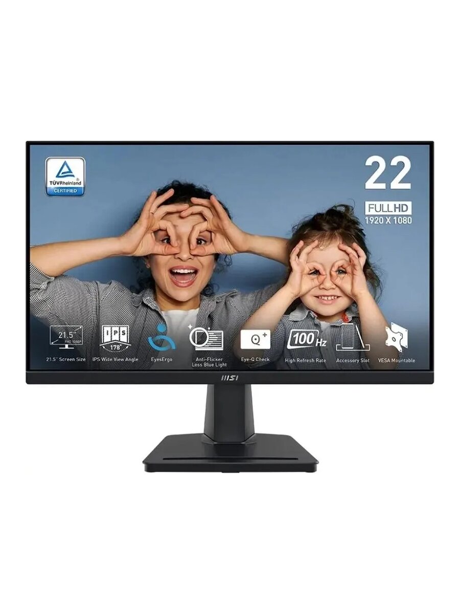 9S6-3PE0CM-056 / 21.5" Монитор MSI Pro MP225 E12L, 1920x1080, IPS, 120Гц, 1хHDMI, черный (9s6-3