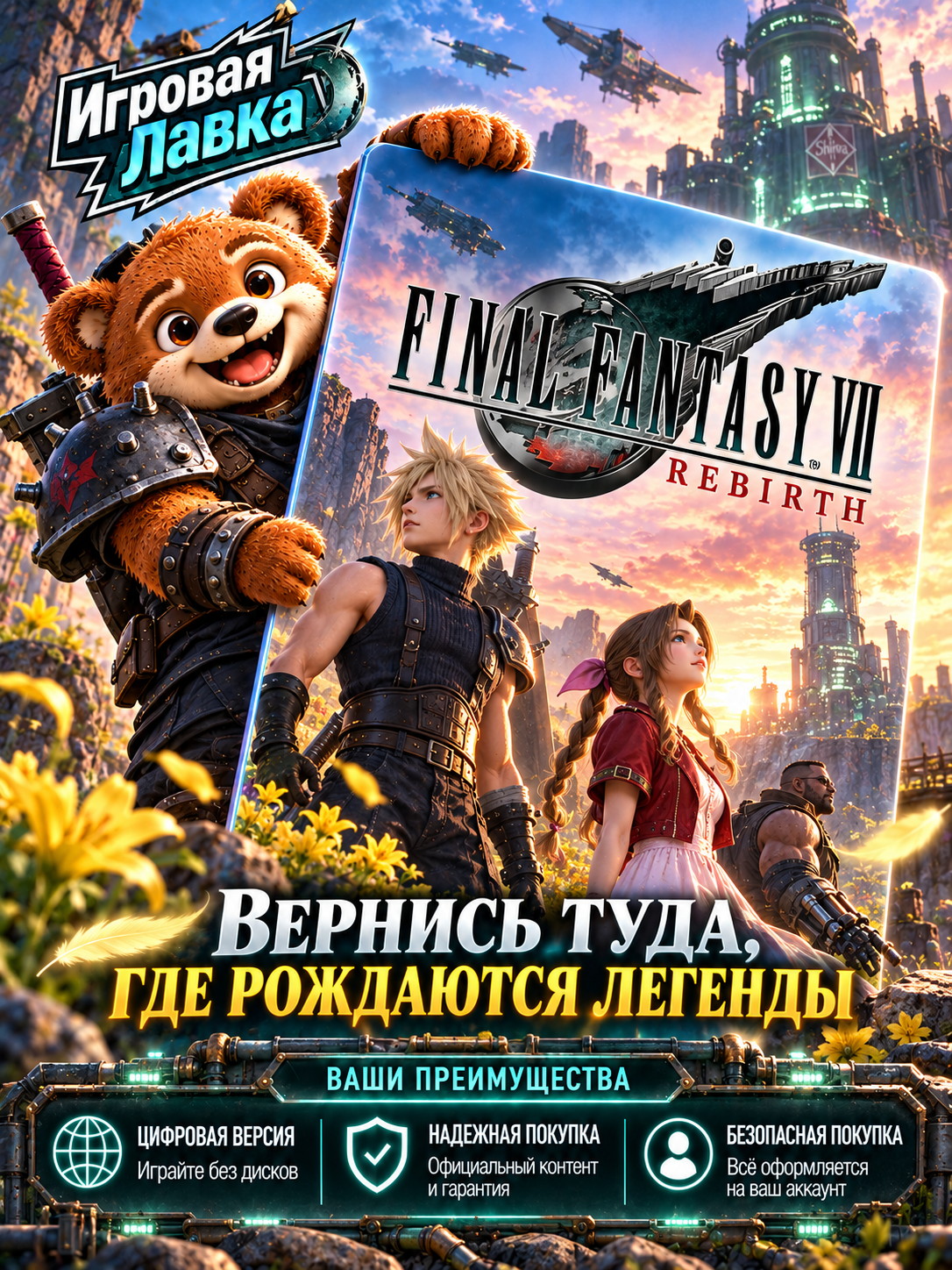 FINAL FANTASY VII REBIRTH Standard Edition для PlayStation | Украина | Цифровая версия