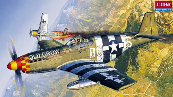Сборная модель "Самолёт P-51B Мустанг" (1:72), артикул 12464