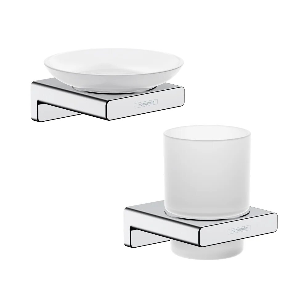 Набор Стакан Hansgrohe AddStoris 41749000 / Мыльница 41746000