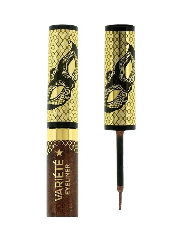 Подводка для глаз EVELINE VARIETE EYELINER водостойкая сияющая тон 02 shiny brown