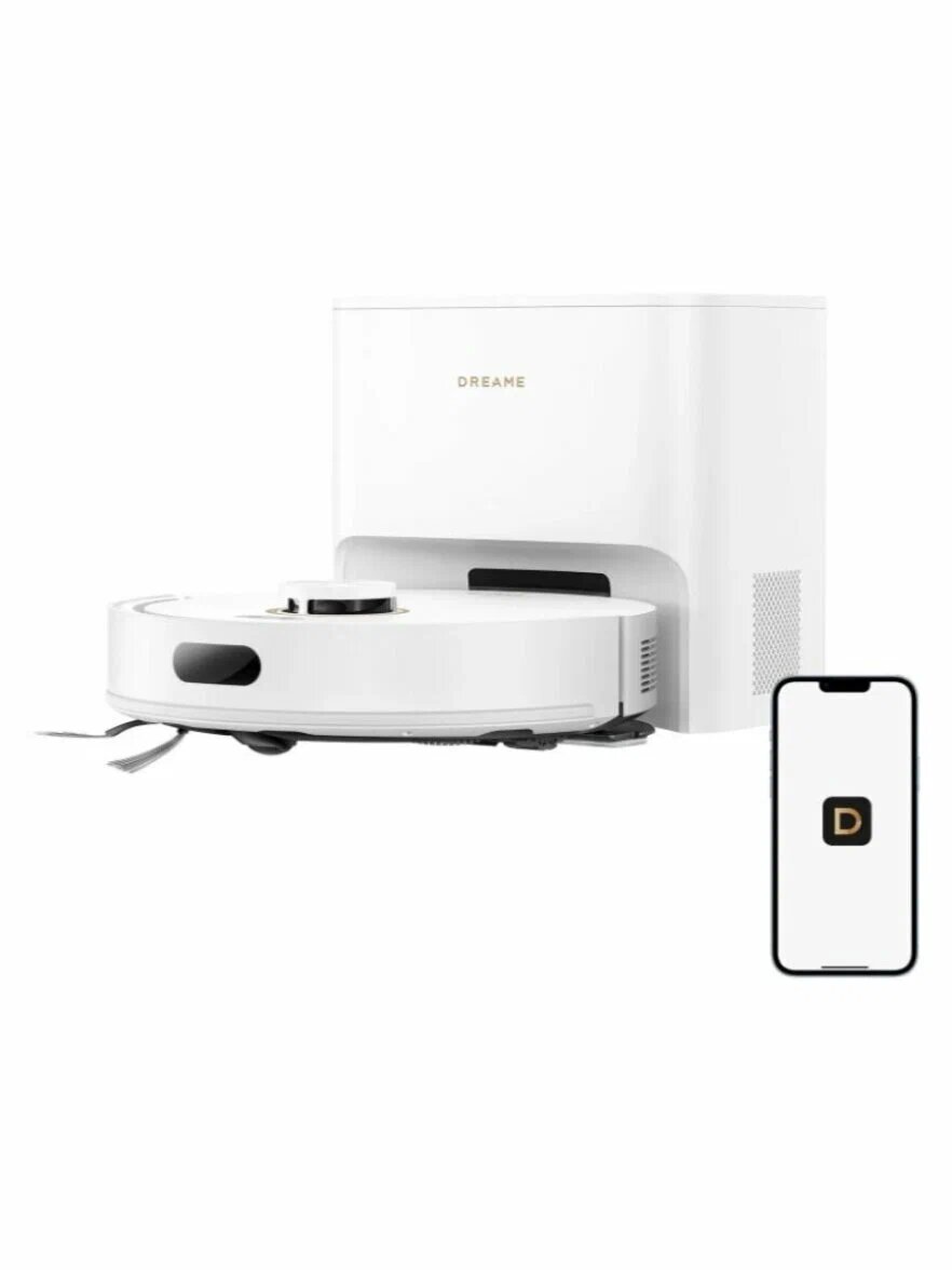 Робот-пылесос Dreame F21 Plus со станцией самоочистки, сухая и влажная уборка, белый, RU