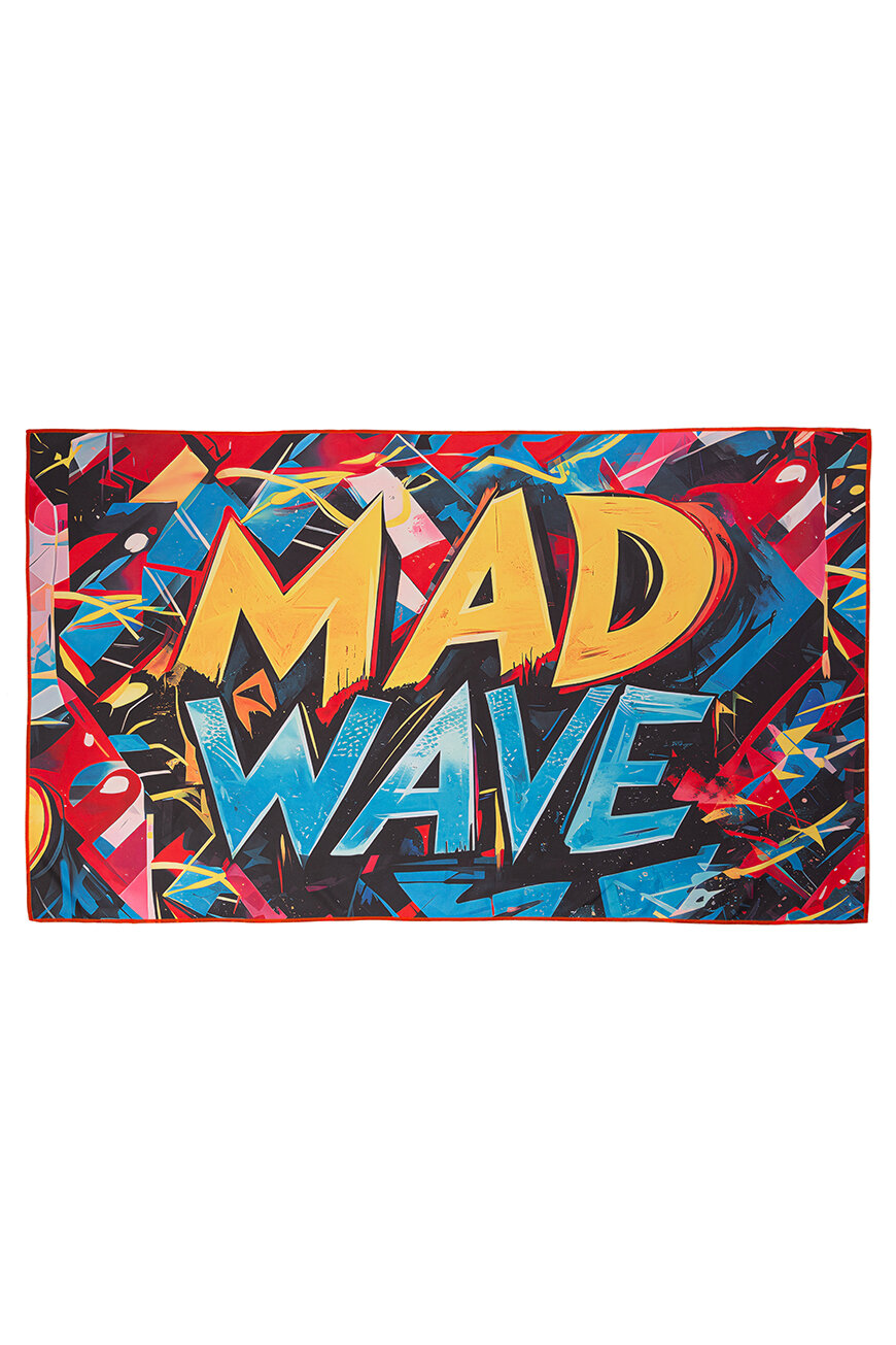 Полотенце MAD WAVE Microfiber towel Graffiti, микрофибра, размер 40*80 см, цвет оранжевый