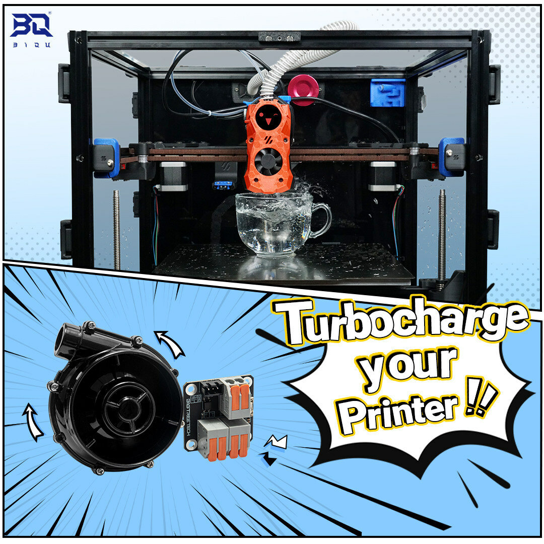 BIQU Universal Turbo Kit для 3D принтера, высокоскоростной воздушный канал, комплект для охлаждения и обдува, стиль