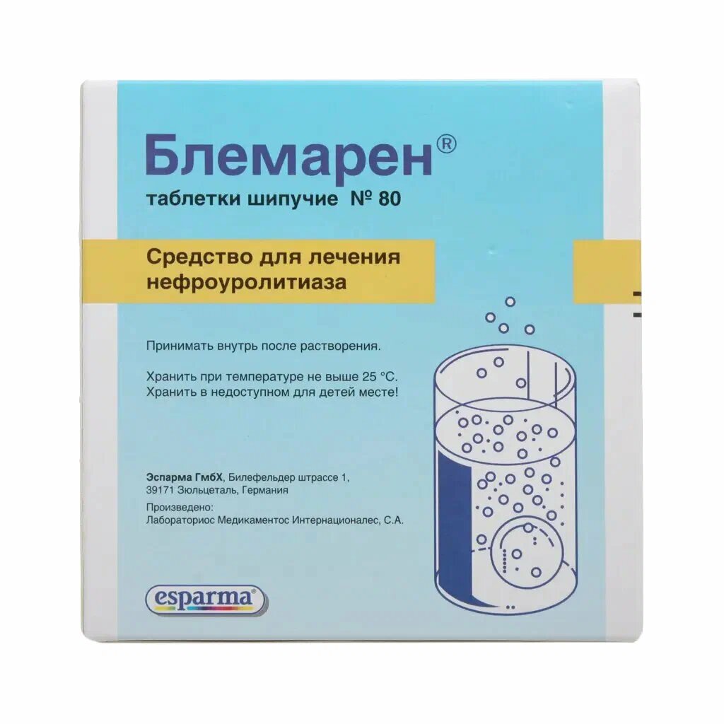 Блемарен* таб. шип. №80, средство для лечения нефроуролитиаза