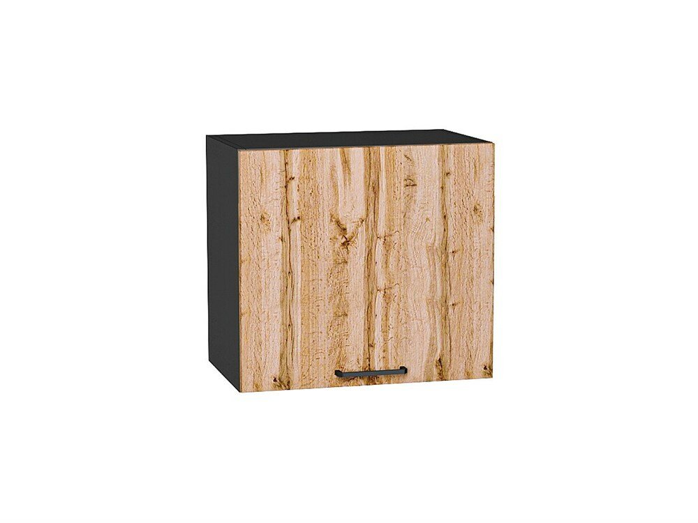 VVT Шкаф верхний горизонтальный Флэт Graphite, Wotan Oak 2S, 460, 500 В*Ш*Г 458*500*318, фасад ЛДСП Wotan Oak 2S, корпус Graphite Wotan Oak 2S
