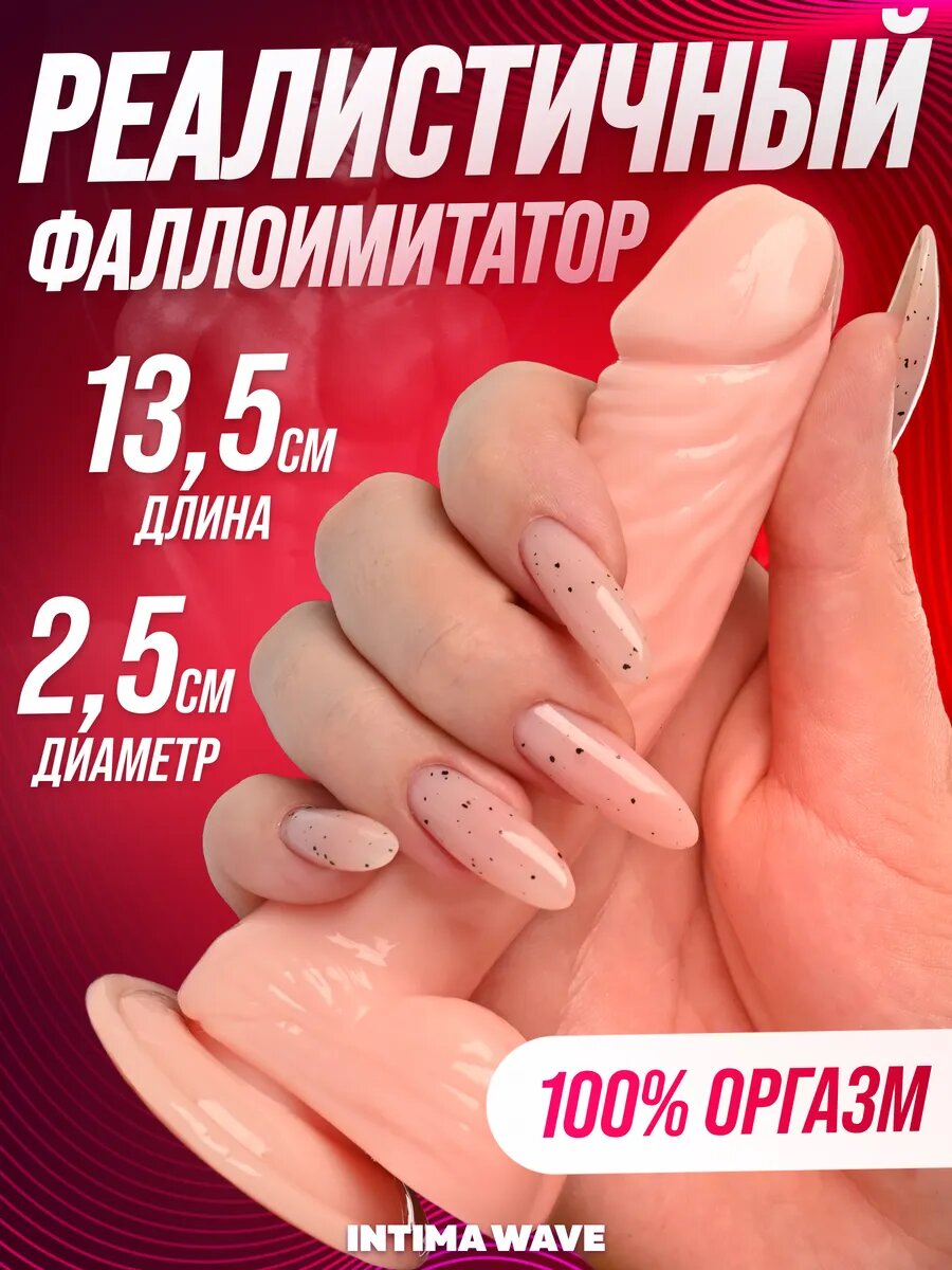 Дилдо на присоске 19 см фаллоимитатор реалистичный