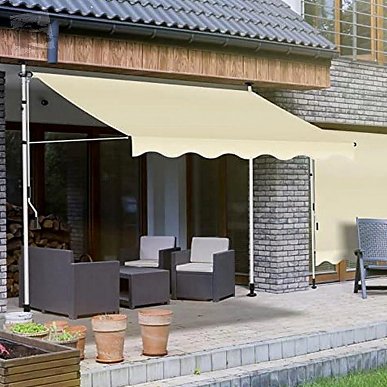 Маркиза навес выдвижная 400X120CM01, Аксессуары для шатров, алюминий