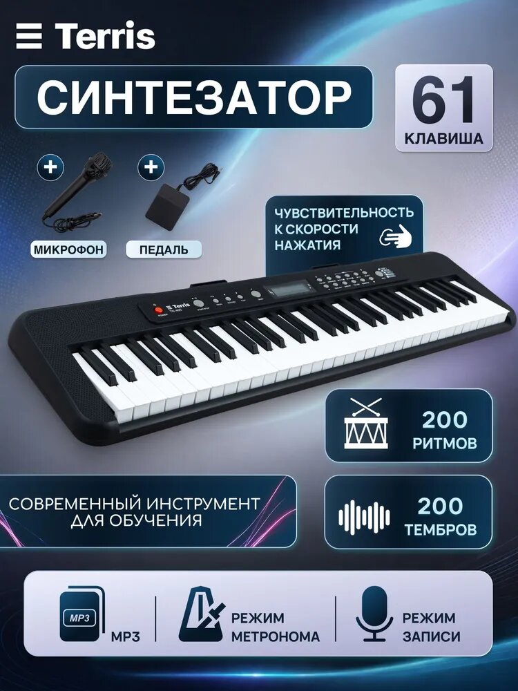 Синтезатор TERRIS TK-405 BK