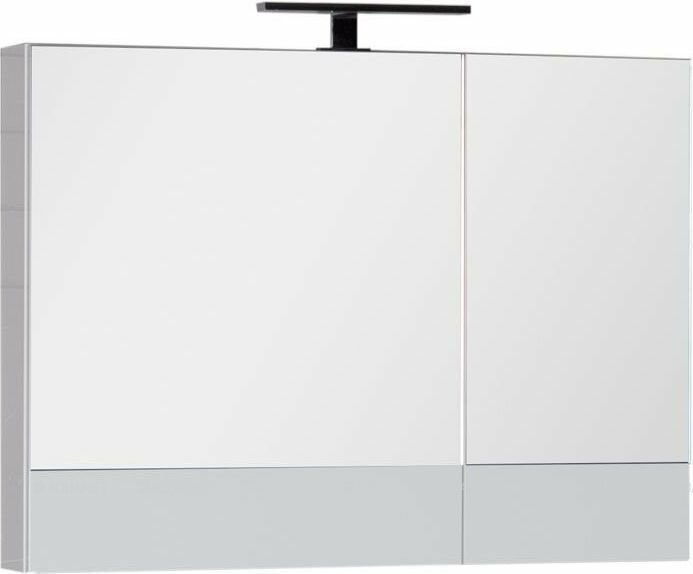 Зеркало-шкаф Aquanet Sabina 90x67x13,8, МДФ, Влагостойкий ЛДСП, подвесной, прямоугольная, левый, распашные дверки, белый
