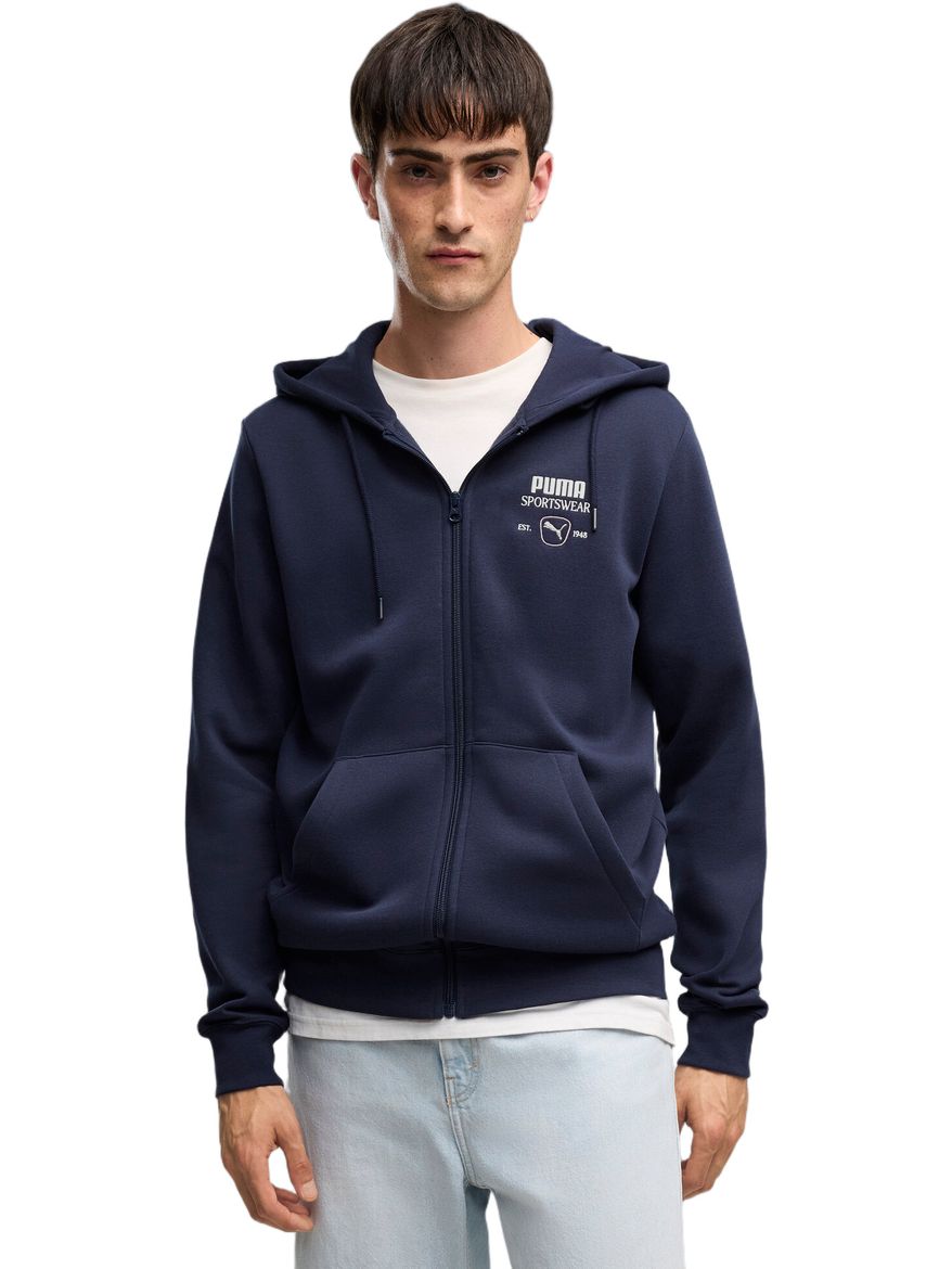 Толстовка спортивная PUMA CLASS Graphic Full-Zip Hoodie FL