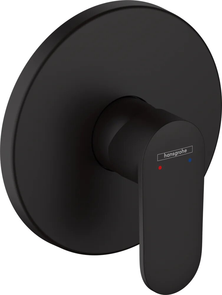 Встраиваемый смеситель для душа и ванны Hansgrohe Vernis Blend 71667670 С внутренней частью, латунный, рычажный, настенный, черный, матовый, с керамически