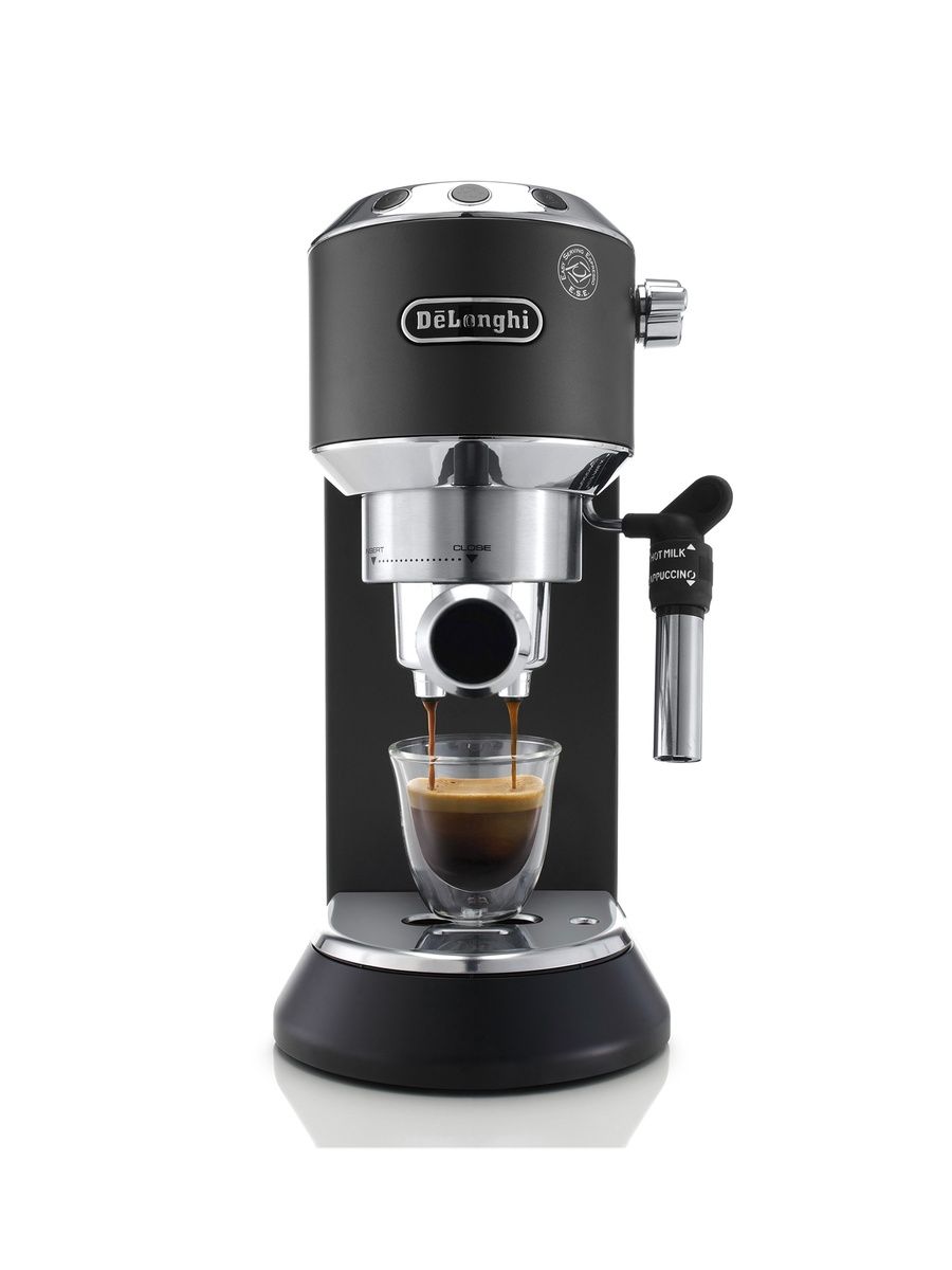 DeLonghi Кофеварка Рожковая EC685. BK Dedica, Мощность 1350 Вт, Цвет Черный