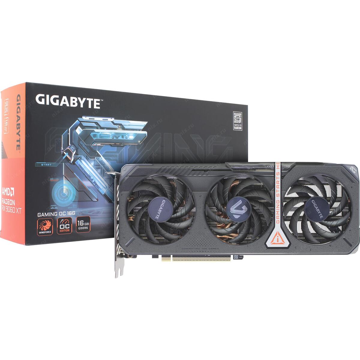 GIGABYTE Gaming GV-R9060XTGAMING OC-16GD (RADEON RX 9060 XT) 16 Гб, GDDR6, 128 бит, PCI Express, 2xDP,1xHDMI