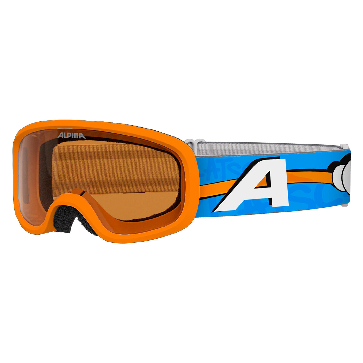 Маска горнолыжная ALPINA Piney 2.0 Orange-Blue Matt/Orange S2 (US: XS)