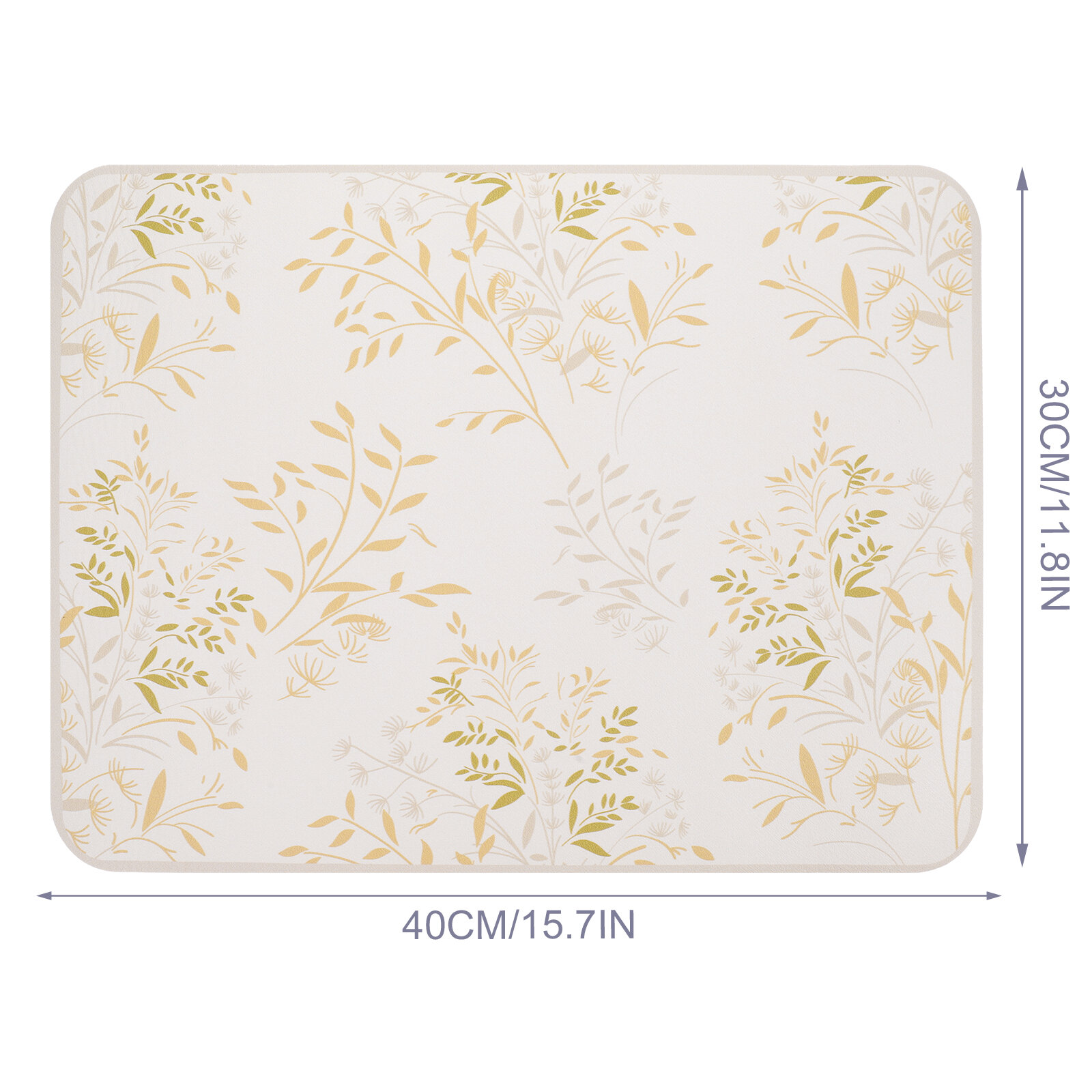 Коврик Для Сушки Посуды Желтый 40X30X0 30Cm Стильный И Практичный Подходящий Для Кухни И Стола С Тонким Профилем