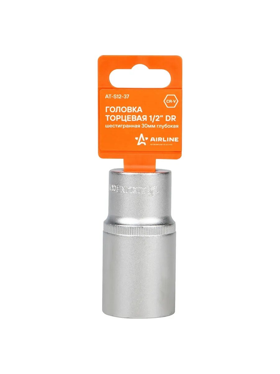 Головка глубокая 1/2" 30 мм 6 гр. пласт. подвес, арт. ATS1237
