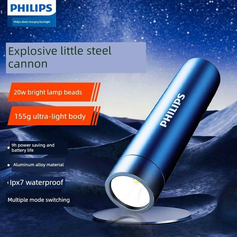 Фонарик Philips High-Light, 1500 люмен, из алюминиевого сплава, легкий, яркий, портативный, для использования на