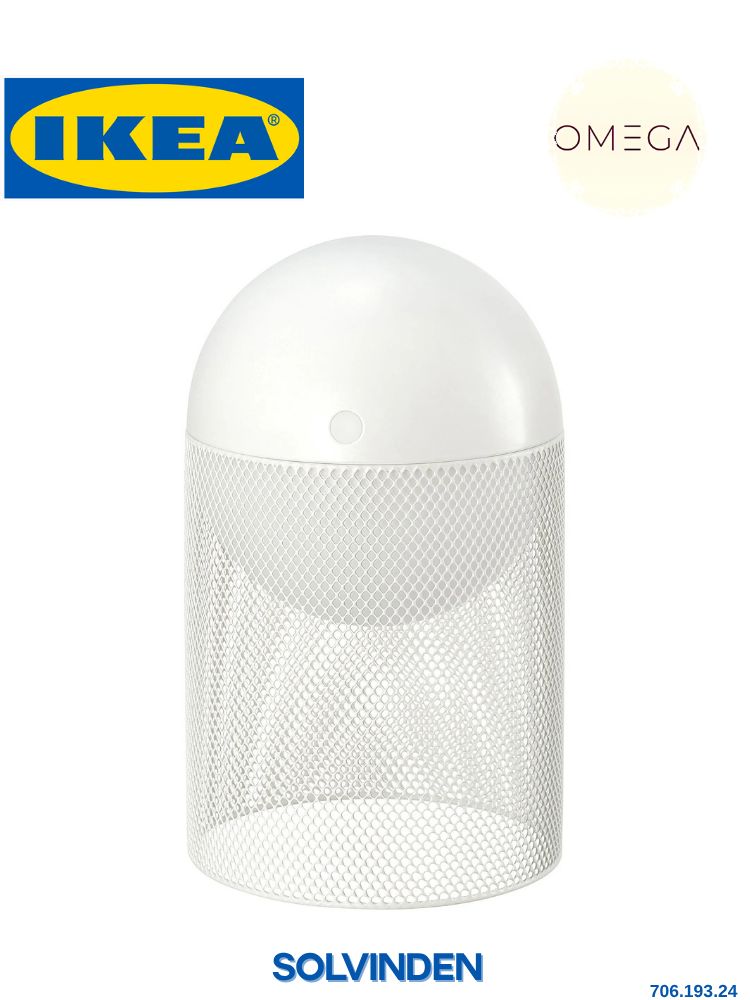 IKEA SOLVINDEN декоративный светильник со светодиодом, белый, 20 см, на батарейках