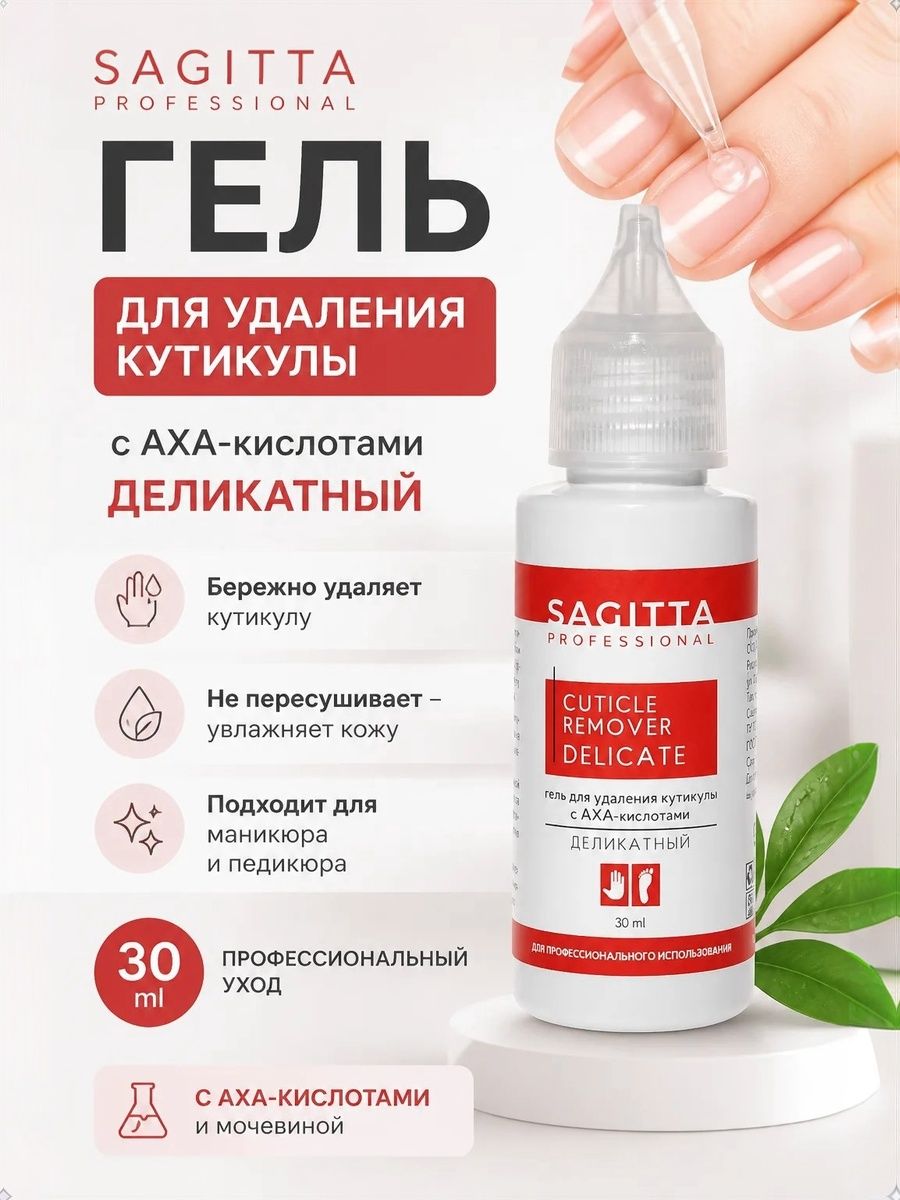 Гель для удаления кутикулы с АХА-кислотами, 30 мл.