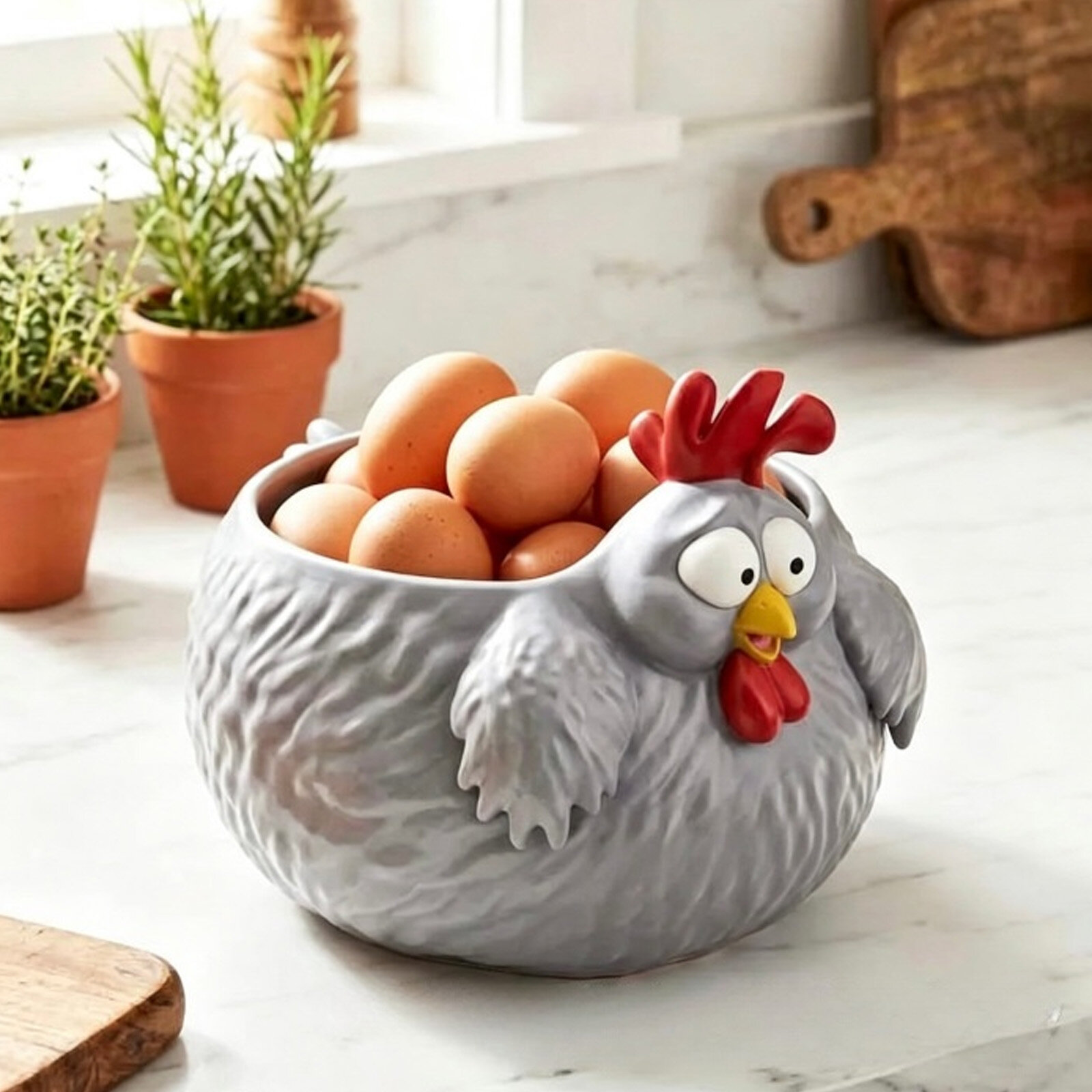 Курица-фигурка из PLA для хранения яиц и фруктов