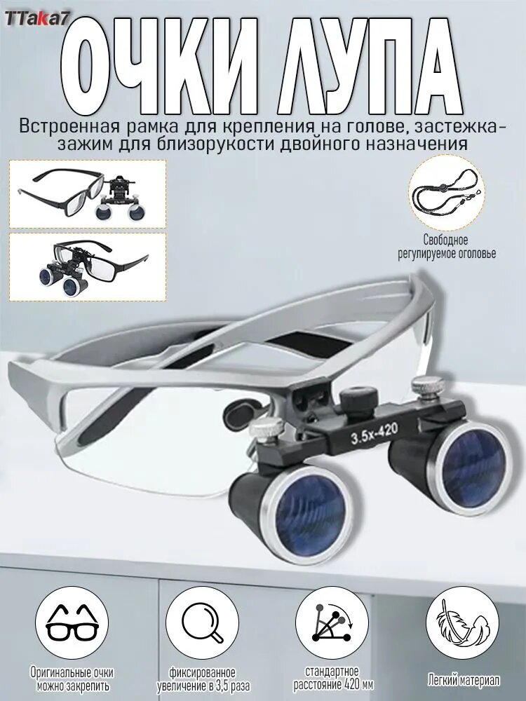 Лупа T160, линза из 3,5-кратного оптического стекла, многоцветная линза с зажимом на ножке, высокоточная работа