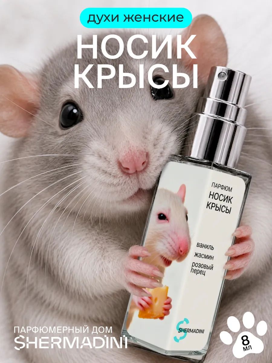 Духи женские Носик крысы №475, 8 мл, стойкий парфюм с ванилью, жасмином и пачули
