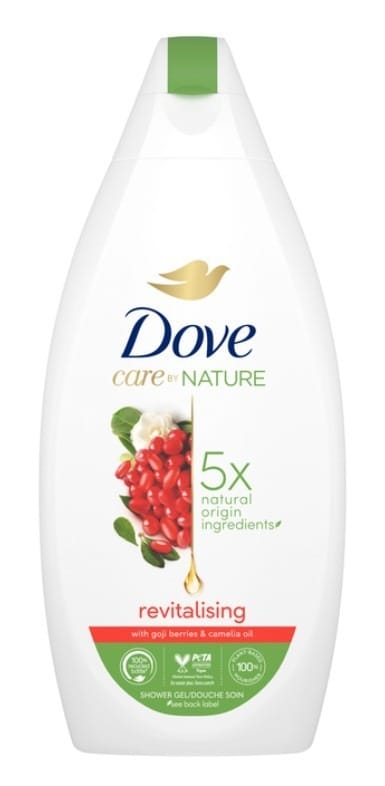 Средство для душа Dove Care By Nature Revitalising ягоды годжи и масло камелии, 225 мл