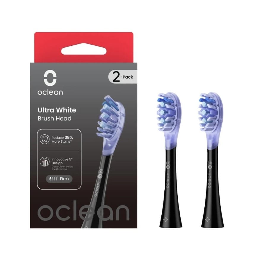 Насадка для электрической зубной щетки Oclean ultra white, черный, 2 шт