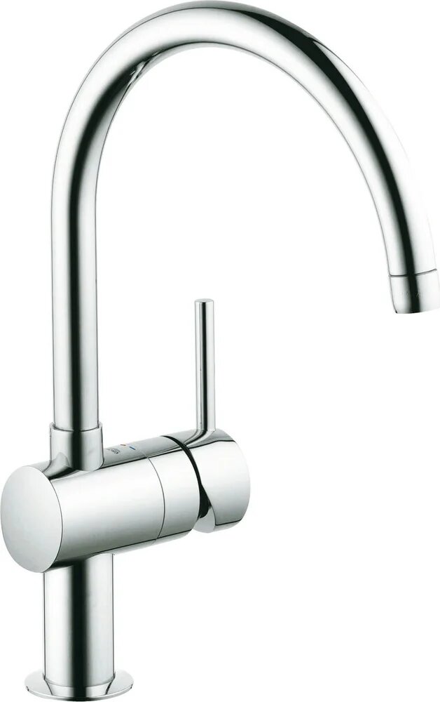 Смеситель для кухни Grohe Minta 32917000 с поворотным изливом, хром, глянцевый, однорычажный, латунный, с керамическим картриджем