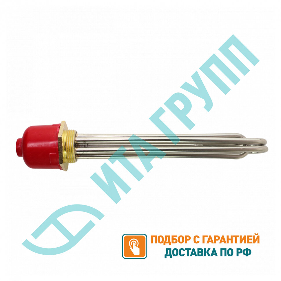 Блок-тэн RDT, 3000Вт(1000x3), итатэн, нерж, G1 1/4", L255мм, 220/380В, 69030