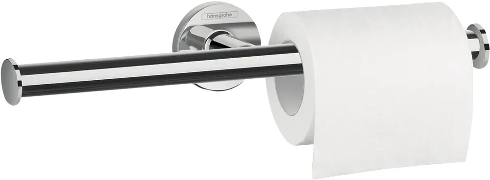 Держатель для туалетной бумаги Hansgrohe Logis Universal 41717000 настенный, хром, глянцевый, латунный, на шурупах, с комплектом для монтажа