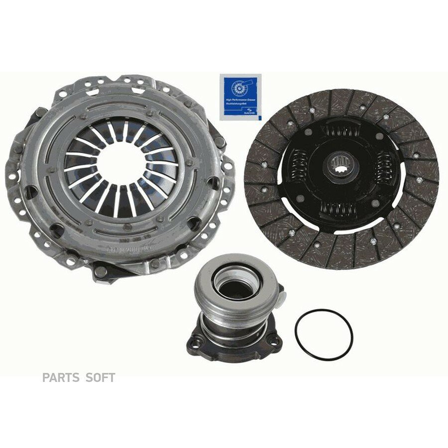 Комплект сцепления OPEL: ASTRA H 1.6/1.8 04- , ASTRA H GTC 1.6/1.8 05- , ASTRA H TwinTop 1.6/1.8 05- от официального дистрибьютора, SACHS, артикул 3000990157