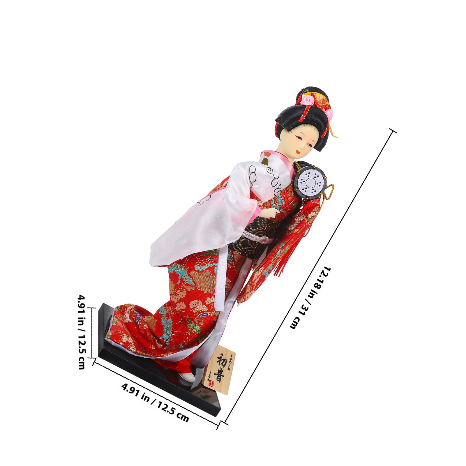 Кукла В Японском Кимоно Оригами Маико Декоративная Статуэтка Для Стола 31.00X12.50X12.50Cm