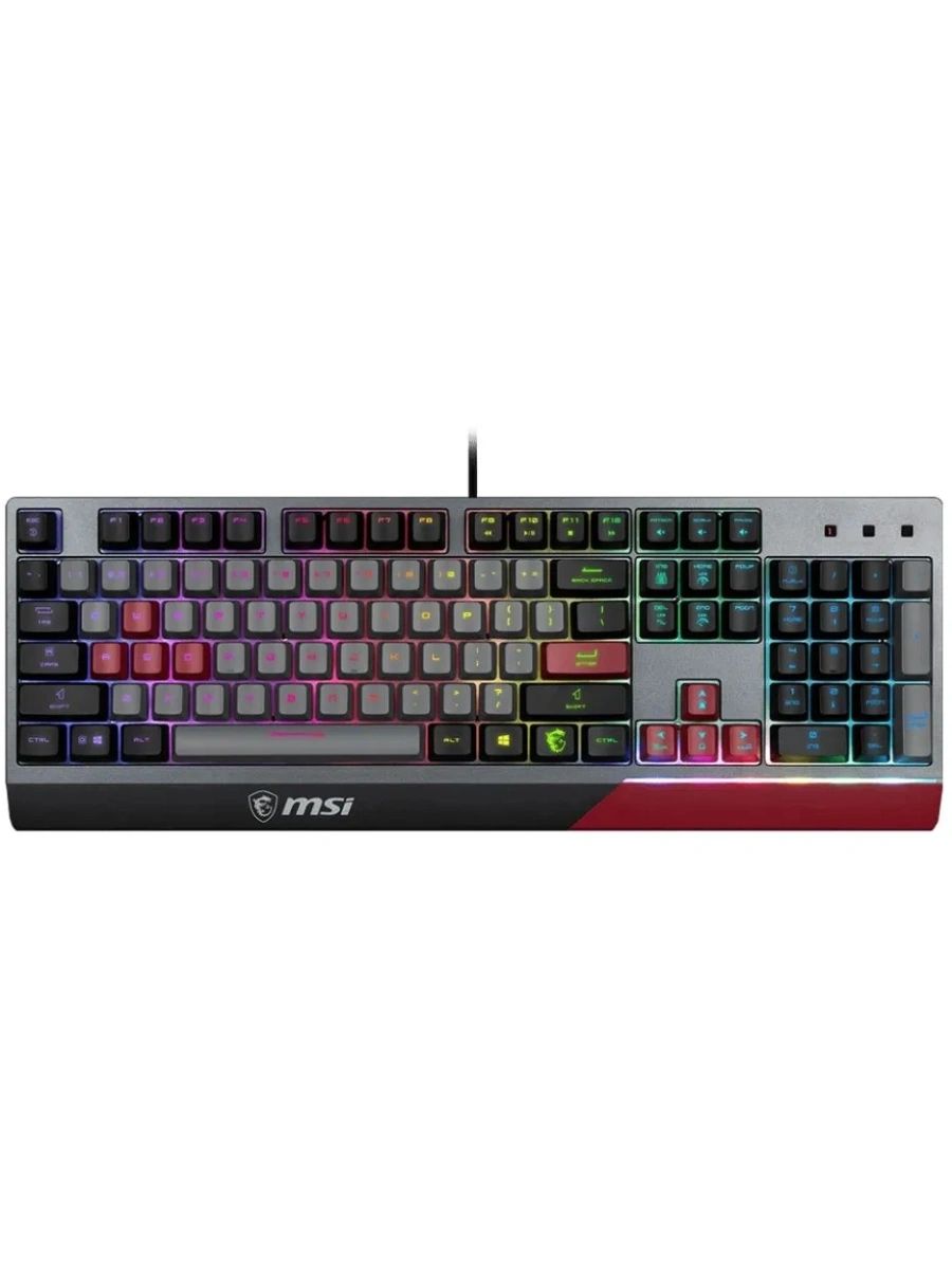 Клавиатура MSI GK30 Infrared черный/красный USB Multimedia for gamer LED (S11-04RUF01-CLA) каб:1.8м