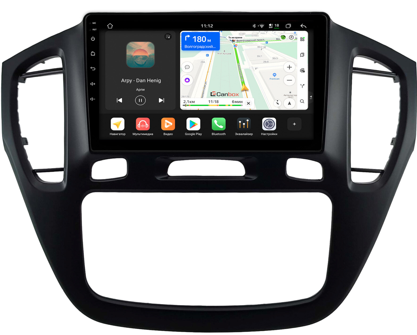 Штатная магнитола Toyota Highlander (U20), Kluger (XU20) 2000-2007 (черная) Canbox H-Line 4792-9-0336 Android 14 (4G-SIM, 4/64, DSP, QLed)