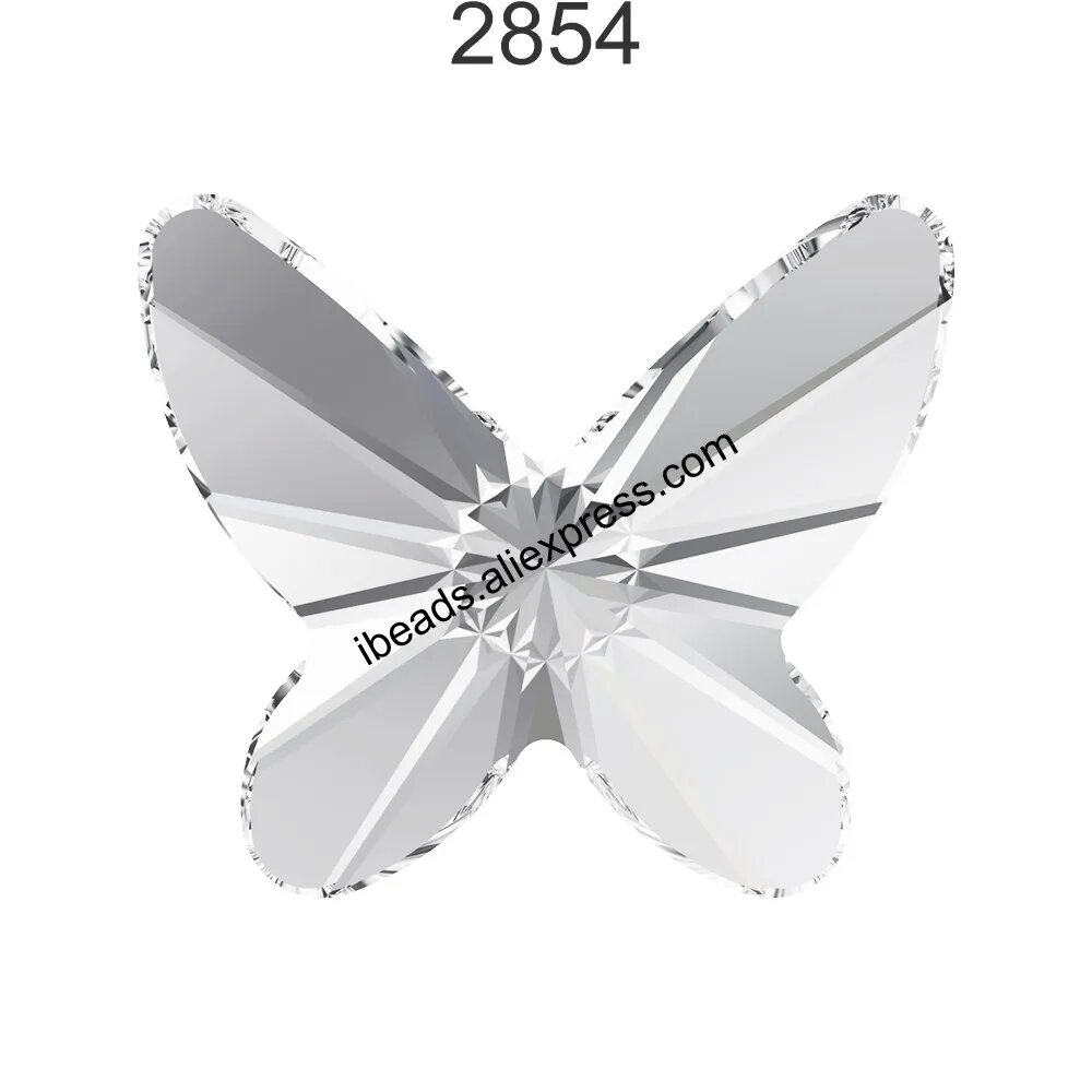 Кристалл Swarovski бабочка 8mm, Crystal 001 F